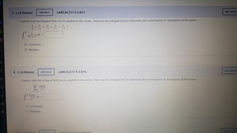 Solved 3. [-14 Points) DETAILS LARCALC11 9.3.011. MY NOTE | Chegg.com Solved 3. [-14 Points) DETAILS LARCALC11 9.3.011. MY NOTE | Chegg.com