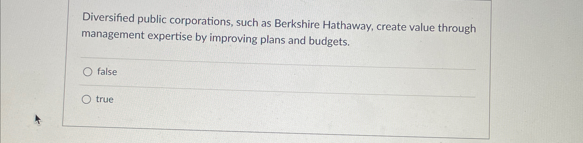 Solved Diversified public corporations, such as Berkshire | Chegg.com