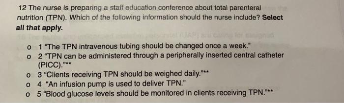 Solved 12 The nurse is preparing a staff education | Chegg.com