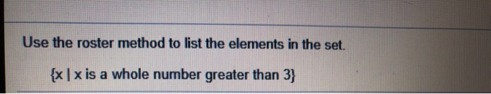 Solved Use the roster method to list the elements in the | Chegg.com