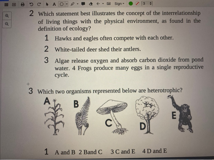 Solved o в с А о Sign 3 2 Which statement best illustrates | Chegg.com