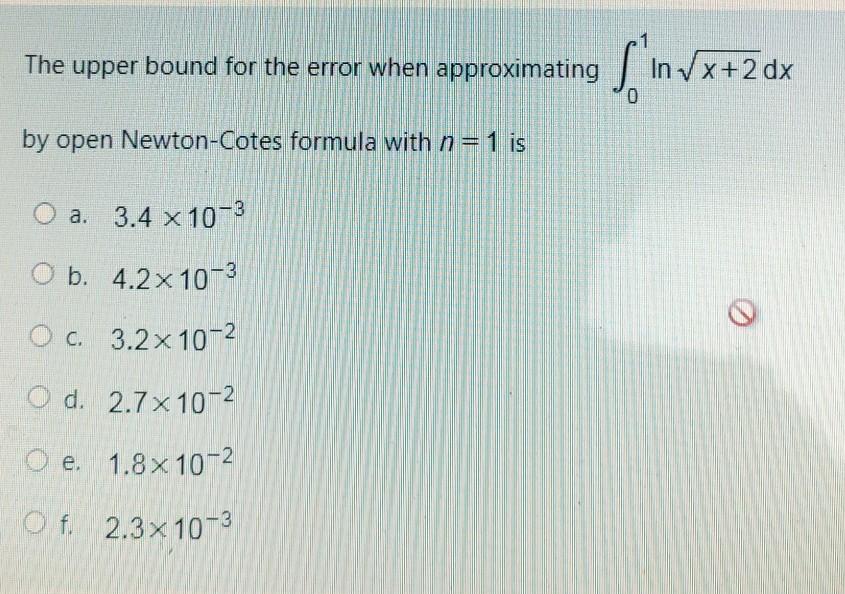 Solved The upper bound for the error when approximating Sin | Chegg.com