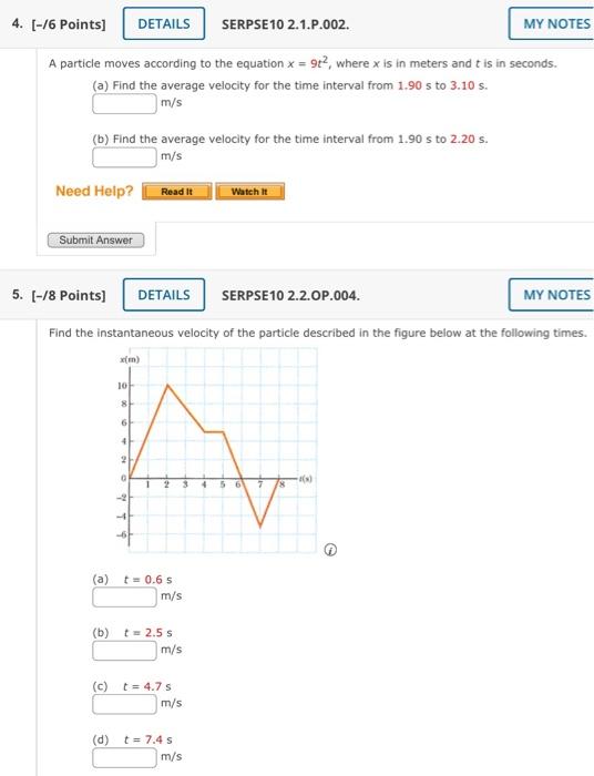 Solved A particle moves according to the equation x=9t2, | Chegg.com