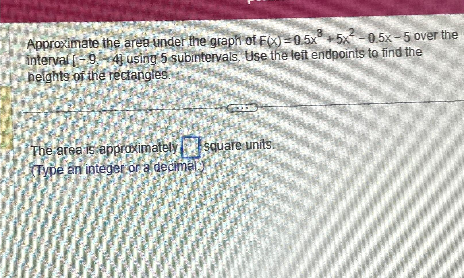 Solved Approximate the area under the graph of | Chegg.com