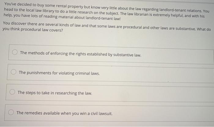 Solved You've decided to buy some rental property but know | Chegg.com