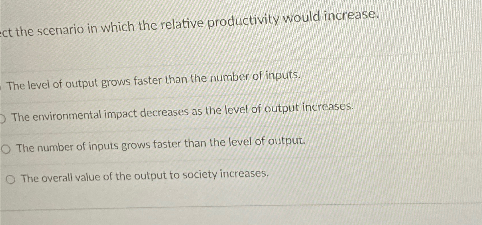 Solved ct the scenario in which the relative productivity | Chegg.com