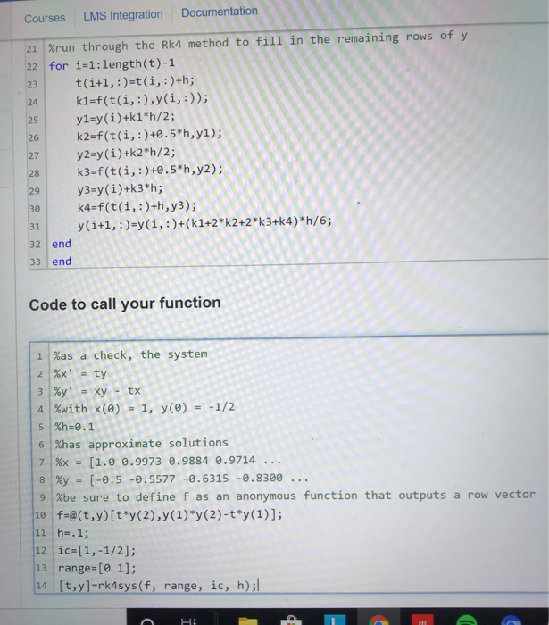 % RK4 for systems 2 solutions submitted (max: | Chegg.com