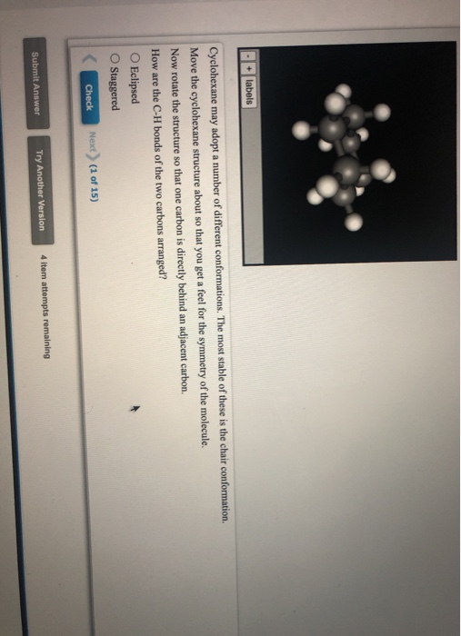 Solved + labels Cyclohexane may adopt a number of different | Chegg.com