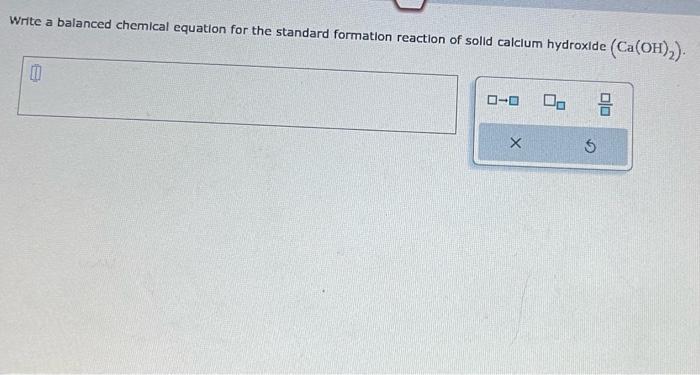 Solved Write a balanced chemical equation for the standard | Chegg.com