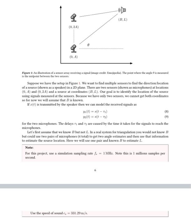 Solved Figure 1: An illustration of a sensor array recriving | Chegg.com