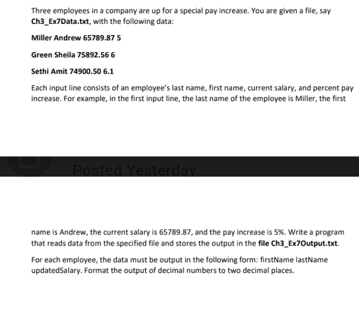 Solved Three employees in a company are up for a special pay | Chegg.com