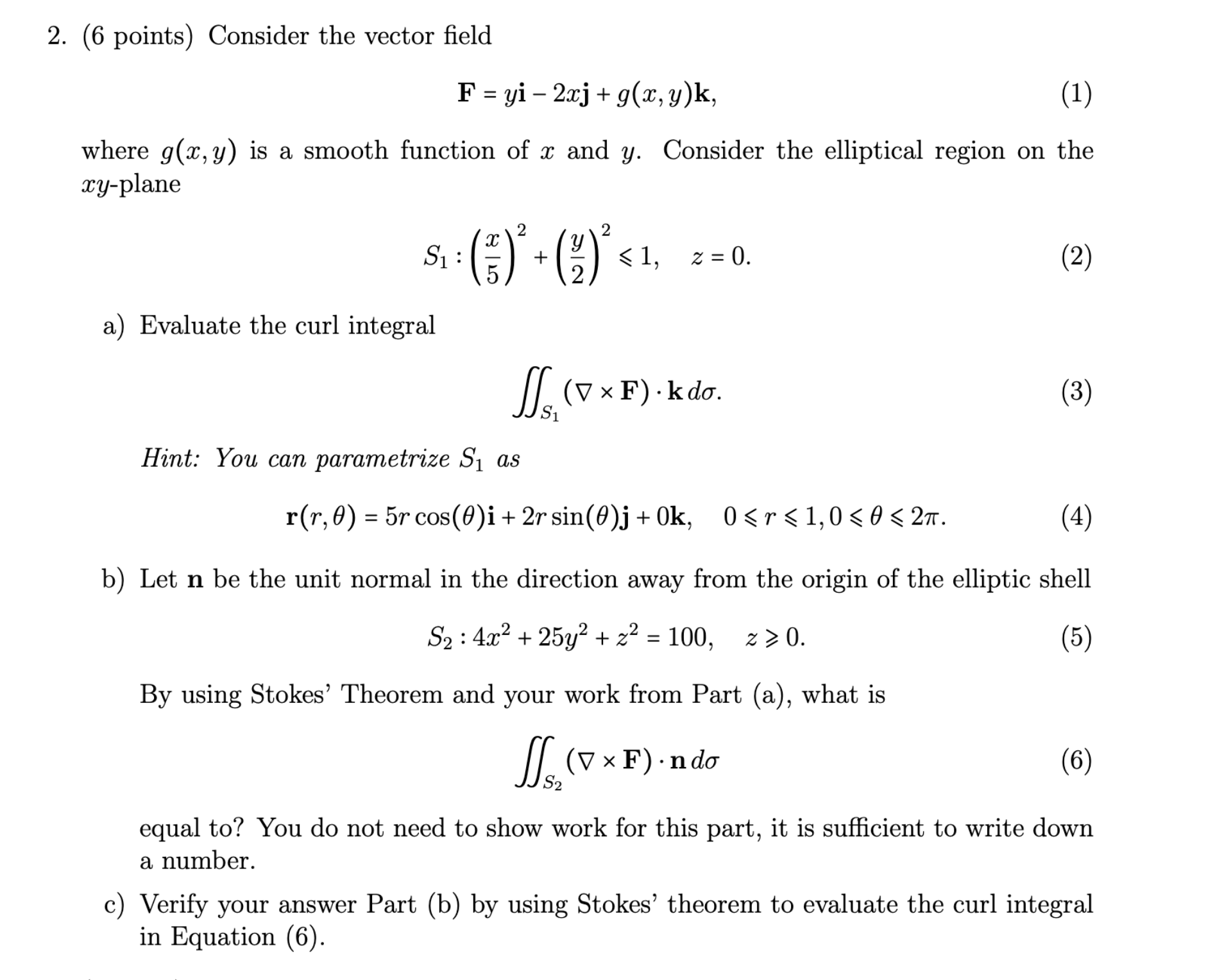 Solved (6 ﻿points) ﻿Consider the vector | Chegg.com