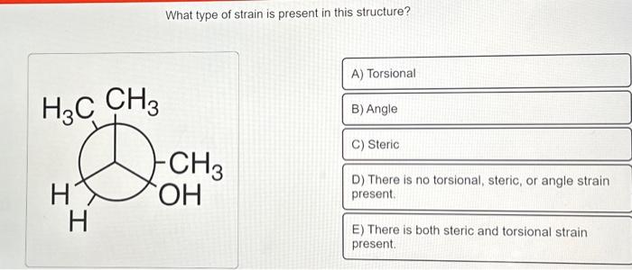 Solved What type of strain is present in this structure? D) | Chegg.com