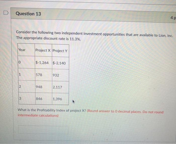 Solved D Question 13 4p Consider the following two | Chegg.com