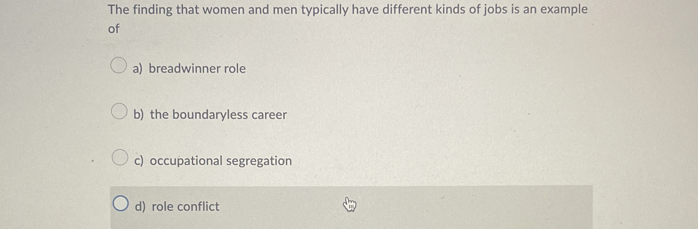 Solved The finding that women and men typically have | Chegg.com