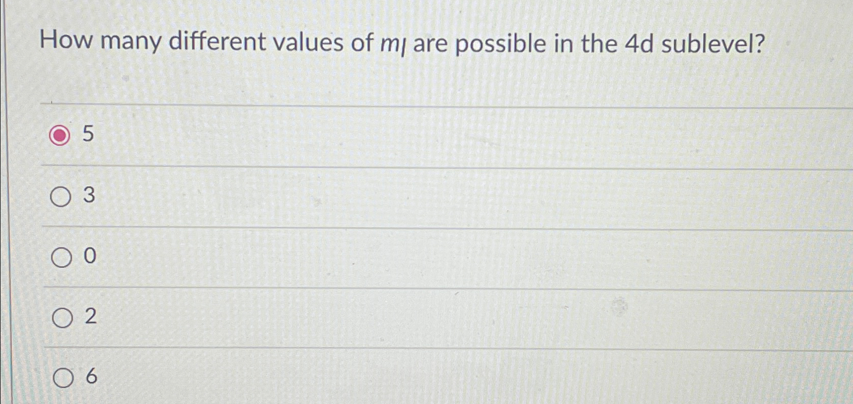 Solved How many different values of m? ﻿are possible in the | Chegg.com
