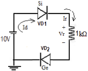Solved Determine VD1, VD2, VR and Id | Chegg.com