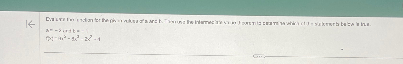 Solved Evaluate the function for the given values of a and | Chegg.com
