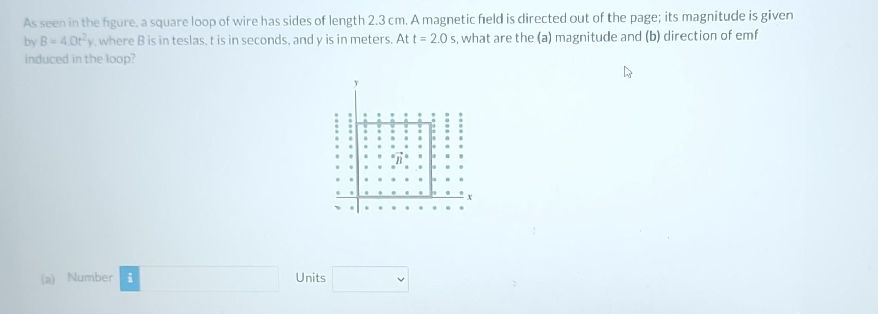Solved A square wire loop with 1.5 m sides is perpendicular | Chegg.com