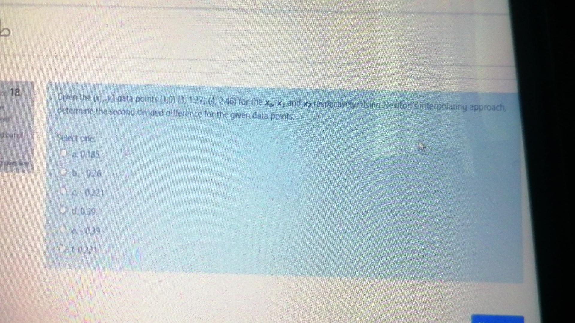 Solved Given the (x1,y) data points (1,0)(3,1.27)(4,246) for | Chegg.com