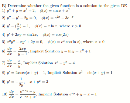 Solved B) ﻿Determine whether the given function is a | Chegg.com