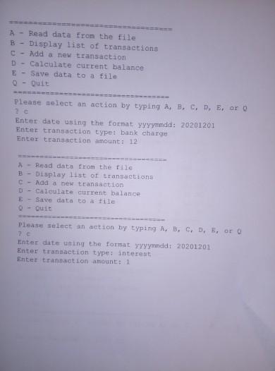 Solved # Transaction.py #Author: Date: class Transaction: | Chegg.com