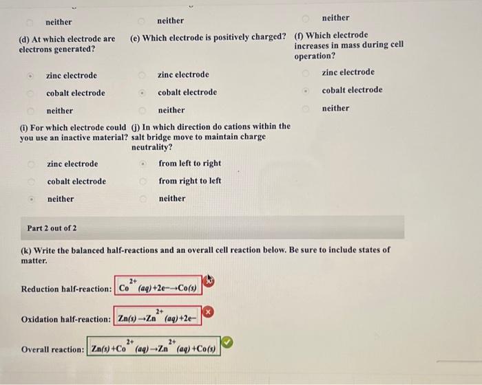 Solved Be sure to answer all parts. Consider the voltaic | Chegg.com