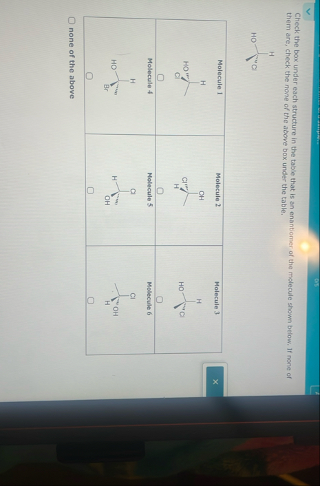 Solved Check the box under each structure in the table that | Chegg.com