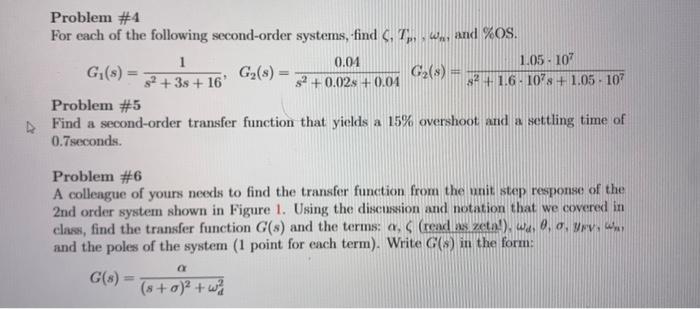 Solved Problem \#4 For each of the following second-order | Chegg.com