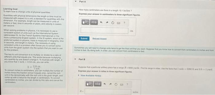 Solved Learning Goal: To lobin how bis chenge unats of | Chegg.com