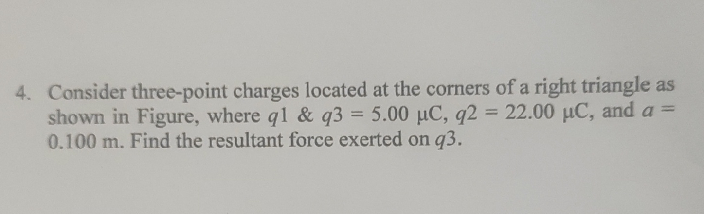 Consider three-point charges located at the corners | Chegg.com
