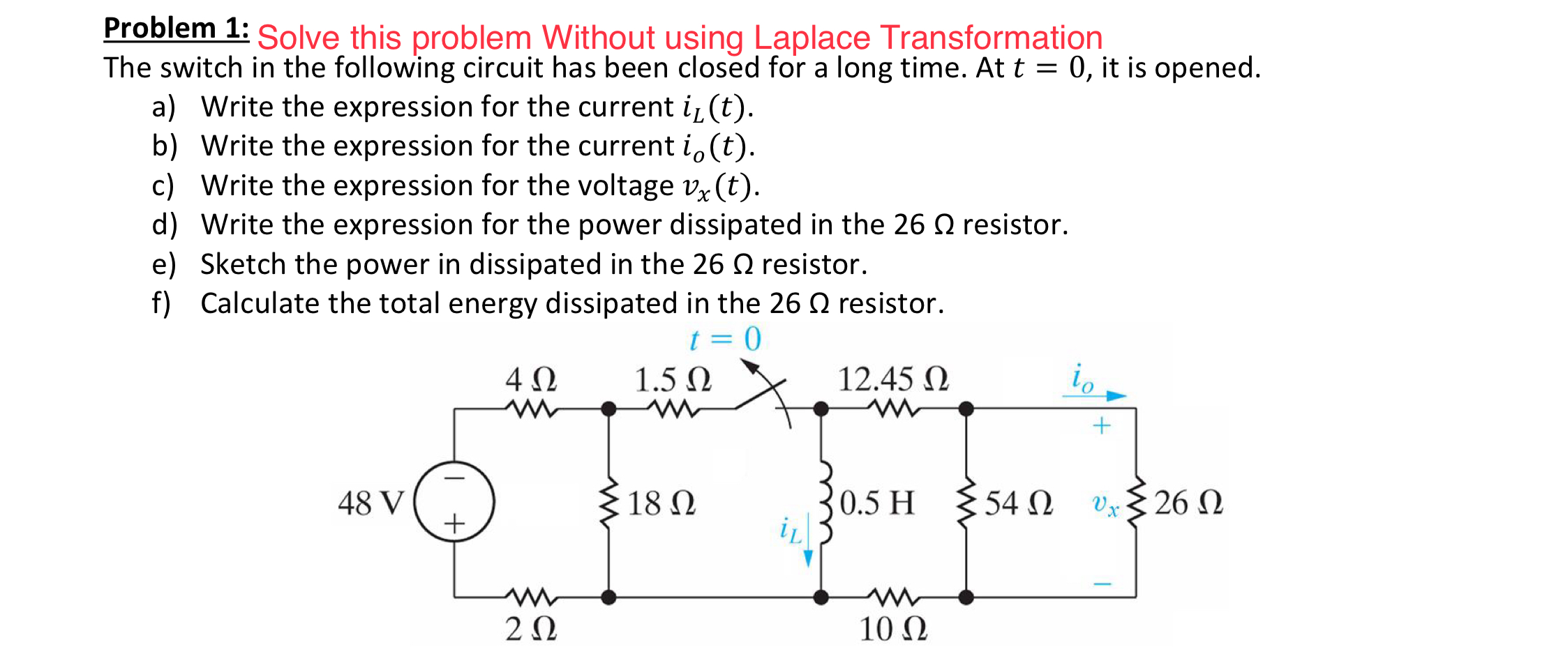 Problem 1: *** ﻿Solve this problem without using | Chegg.com