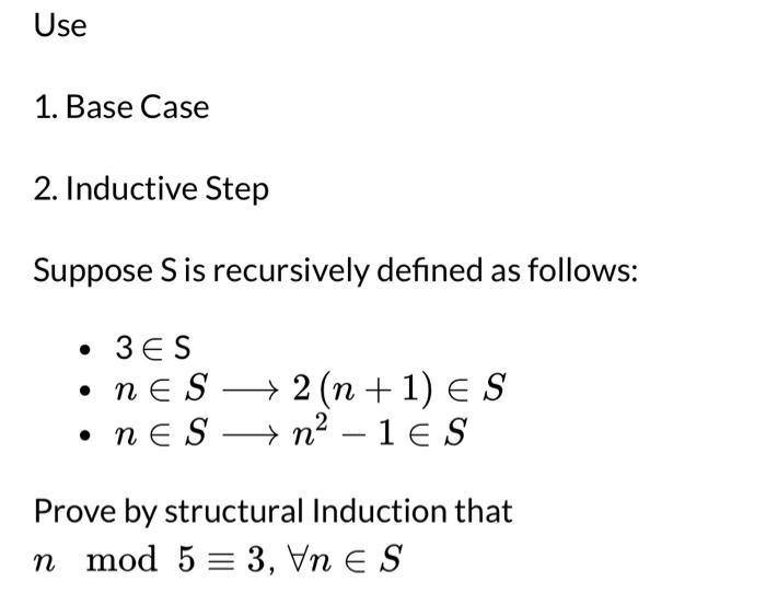 Solved - n∈S 2(n+1)∈S - n∈S n2−1∈S Prove by structural | Chegg.com