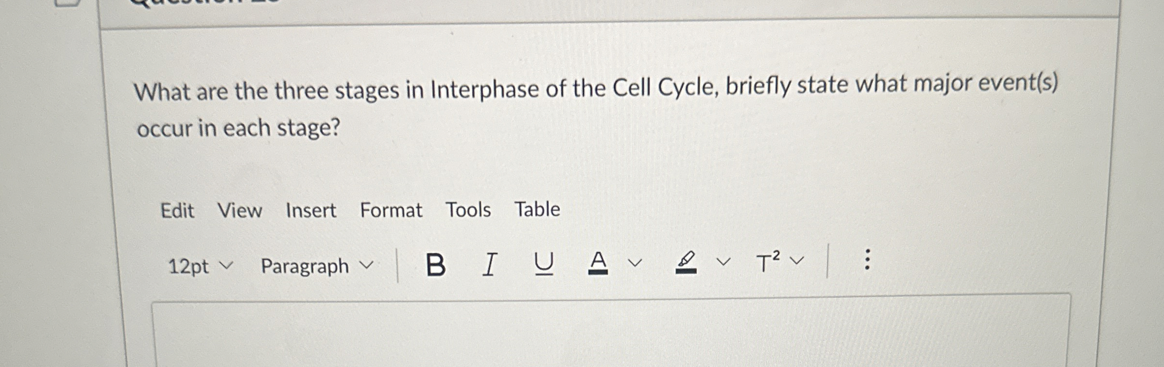 Solved What are the three stages in Interphase of the Cell | Chegg.com