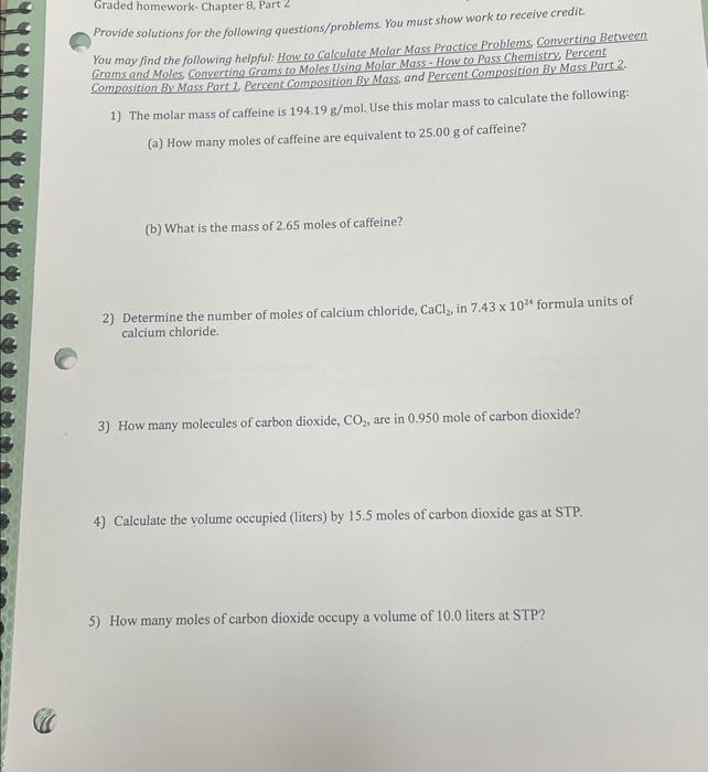 Solved Provide solutions for the following | Chegg.com