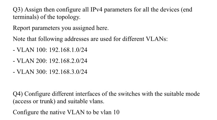 Q1) Use Packet tracer to build the following topology | Chegg.com