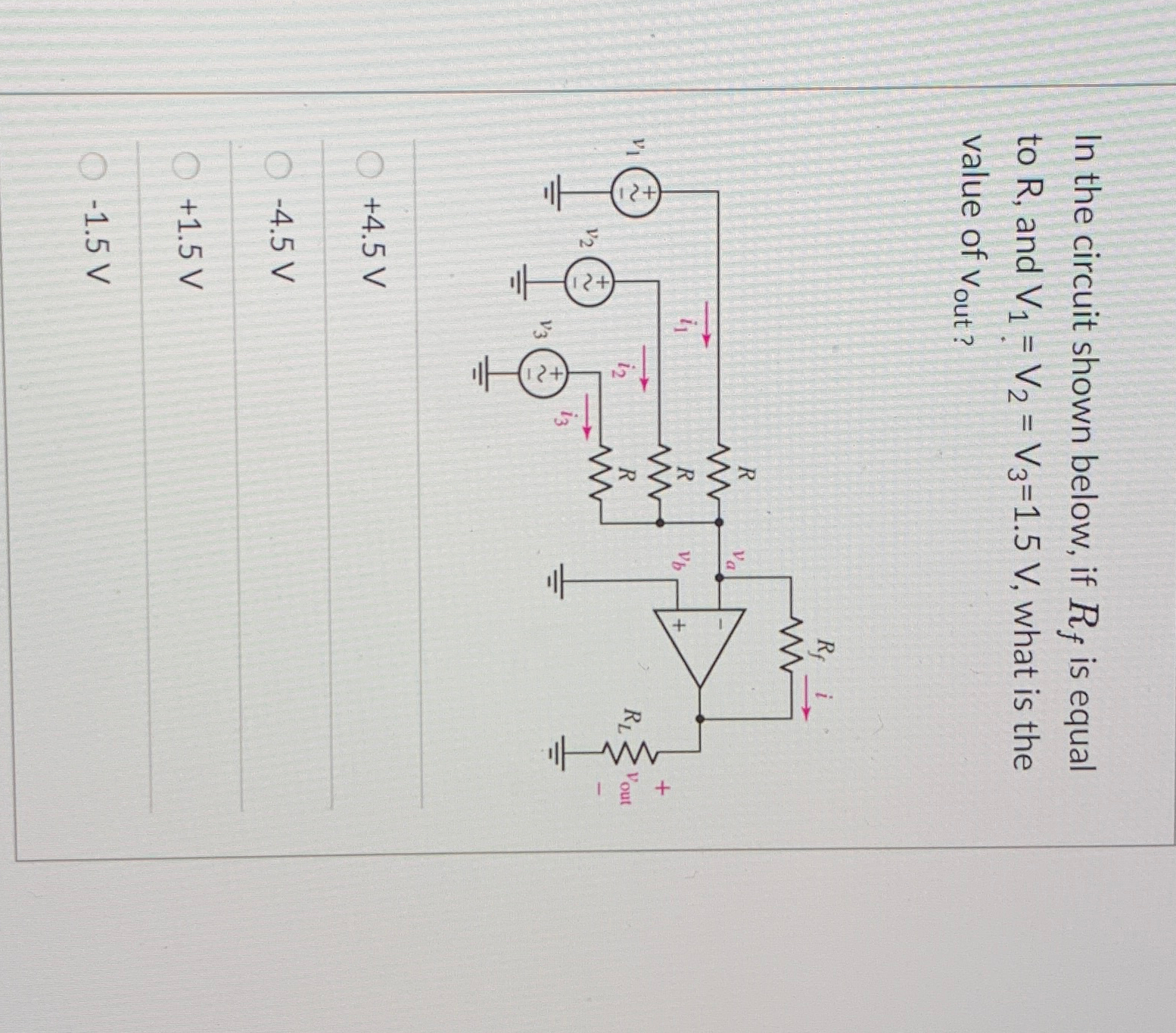 Solved In the circuit shown below, if Rf ﻿is equal to R, | Chegg.com