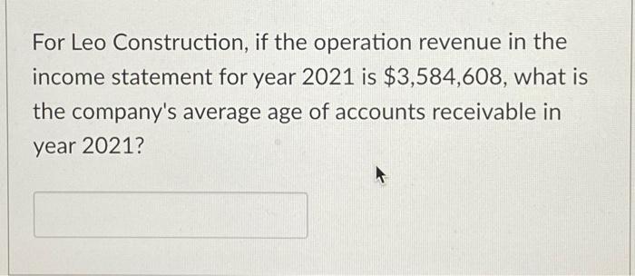 Solved Given the following Balance Sheets for Leo | Chegg.com