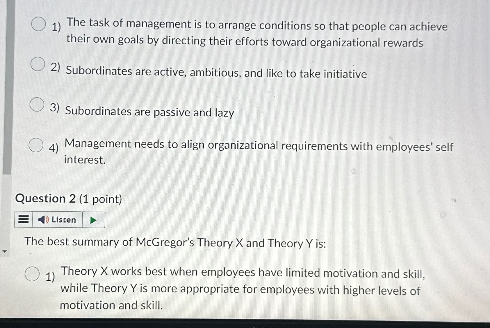 Solved The task of management is to arrange conditions so | Chegg.com