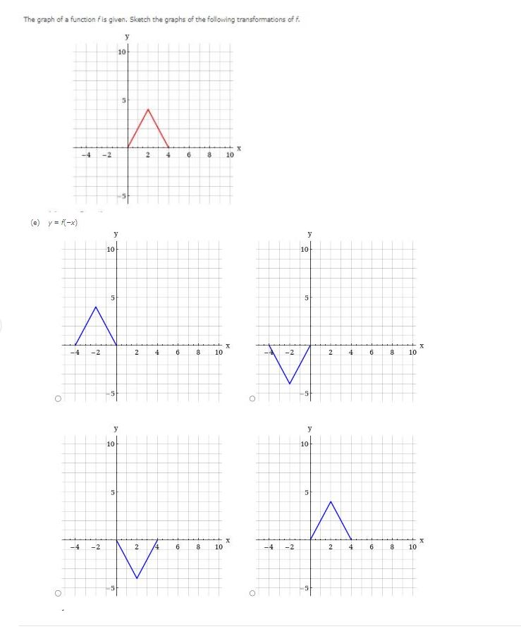 Solved y=f(-x)The graph of a function f ﻿is given, Sketch | Chegg.com