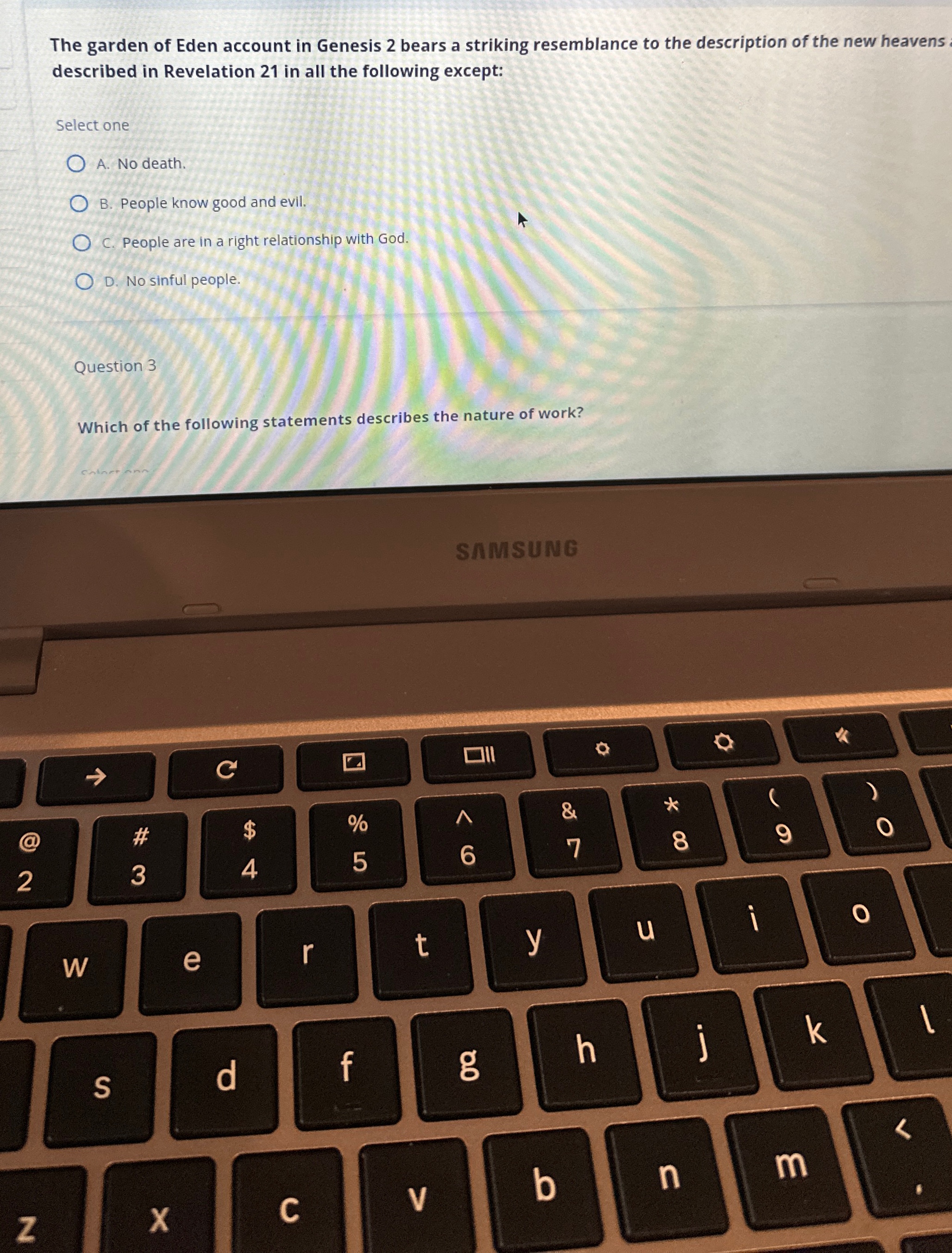 Solved The garden of Eden account in Genesis 2 ﻿bears a | Chegg.com