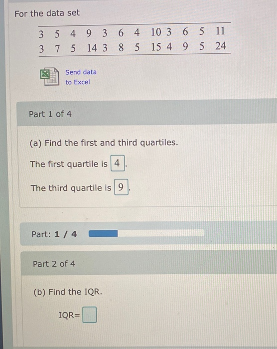 Solved For the data set 3 3 5 4 9 3 6 4 10 3 7 5 14 3 8 5 15 | Chegg.com