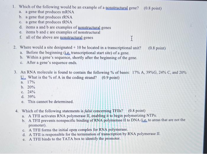 Solved a C. 1. Which of the following would be an example of | Chegg.com