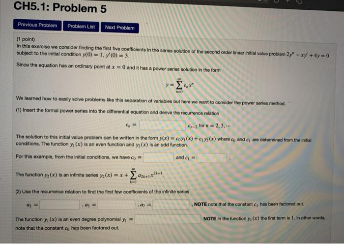 Solved Ch51 Problem 5 Previous Problem Probler List Next 6103
