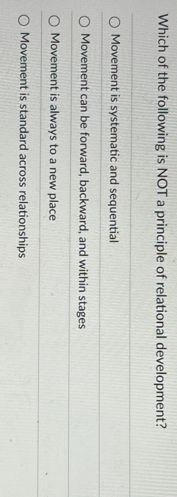 Solved Which of the following is NOT a principle of | Chegg.com