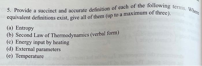 Solved 5. Provide a succinct and accurate definition of each | Chegg.com