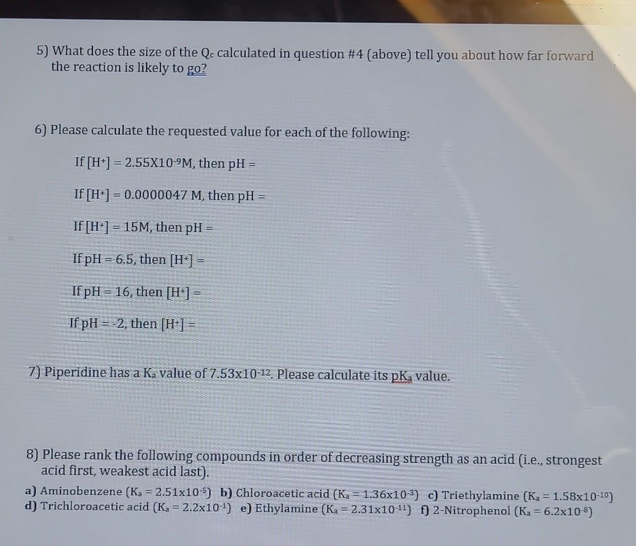 Solved 5) What does the size of the Qc calculated in | Chegg.com