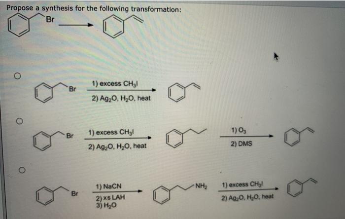 Solved Propose a synthesis for the following transformation: | Chegg.com