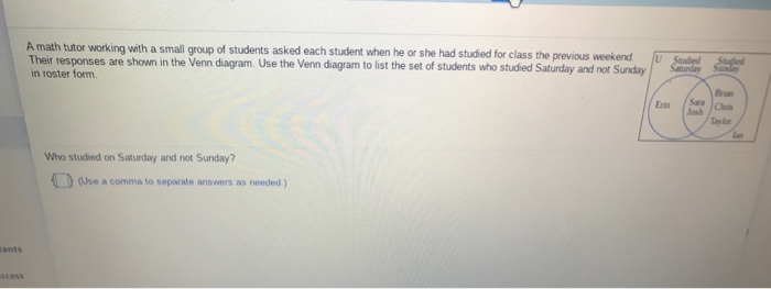 Solved A math tutor working with a small group of students | Chegg.com