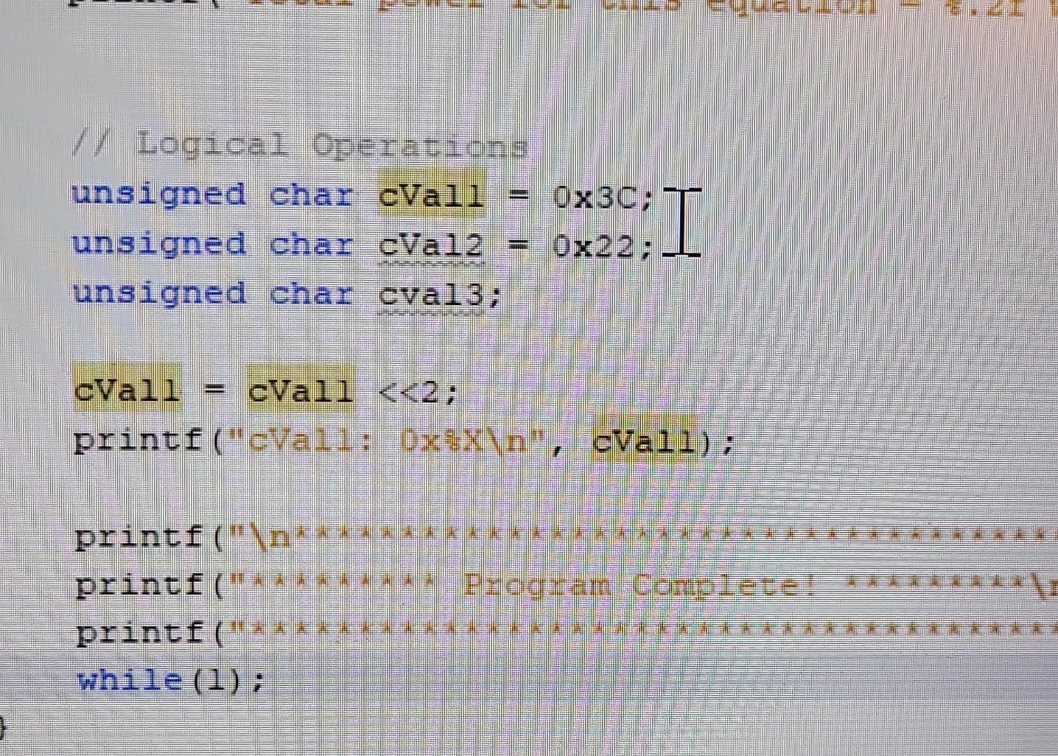 Solved This next section of code will consist of logical | Chegg.com